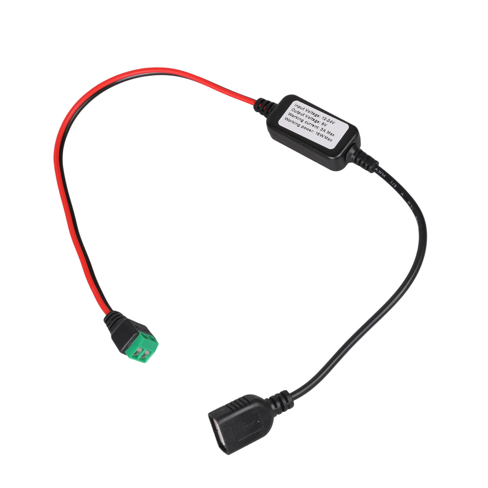 Кабель для зарядки 2Pin к USB 5V 3A от автомобильного