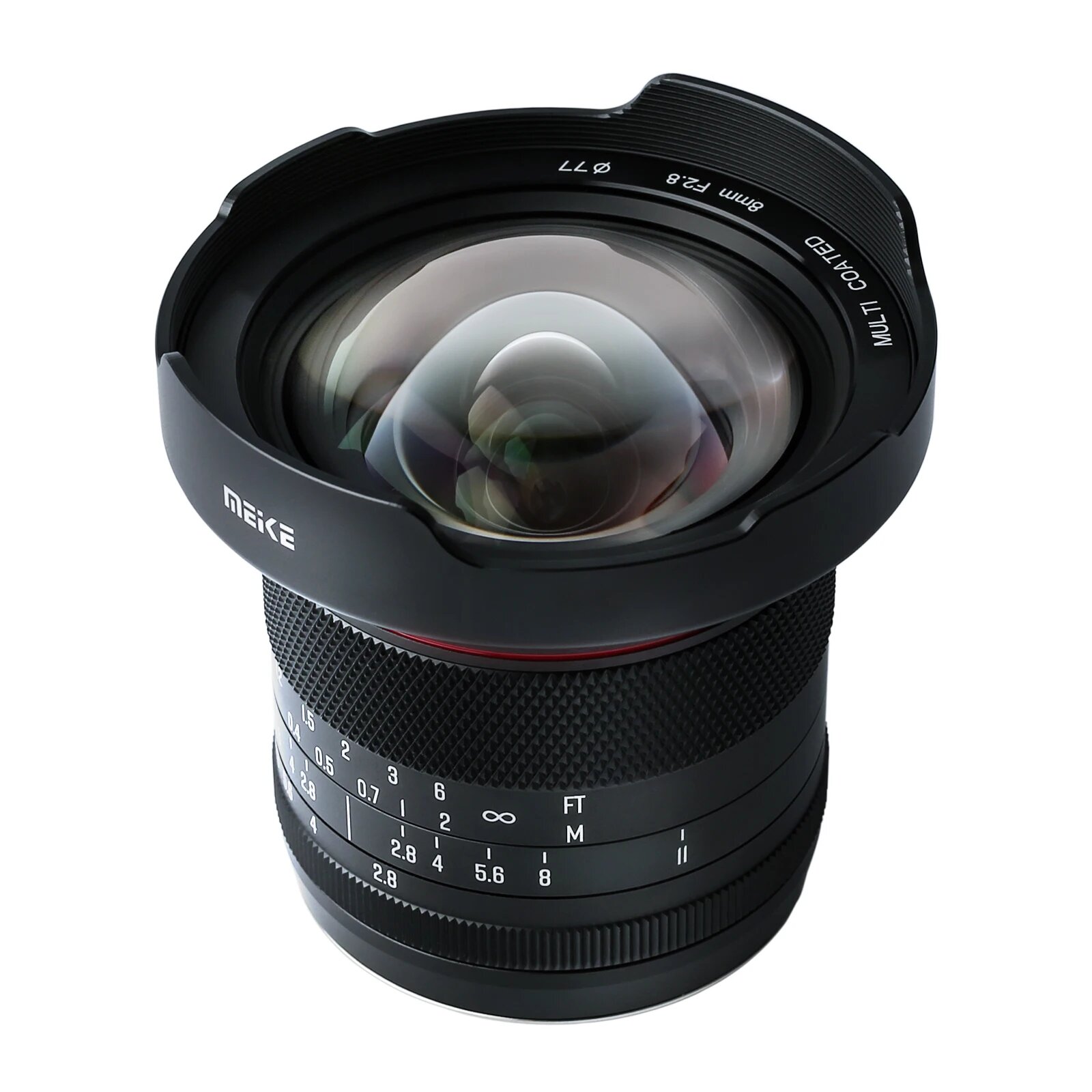 Объектив Meke 8 мм F2.8 Prime с ручной фокусировкой и сверхшироким и низким искажением для камер Micro 4/3