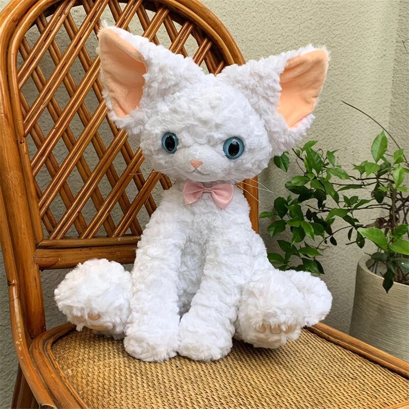 Мягкая игрушка Немецкий кот, кот Девон,40 см Смесь бело-розового цвета