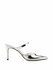 Мюли Stuart Weitzman Pointed-toe metallic mules, размер 39, Silver