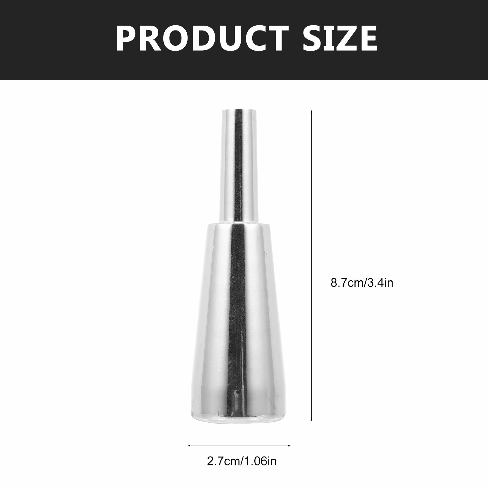 Труба 3C Профессиональная Серебристая Для Труба Размер 8.7X2.7X2.7CM
