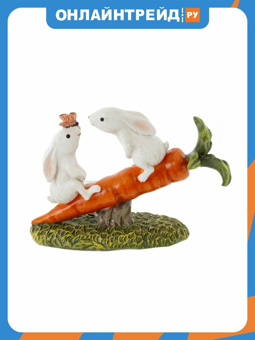 Фигурка декоративная Remeco Collection "Зайцы", L8 W3 H5,5 см (818392)