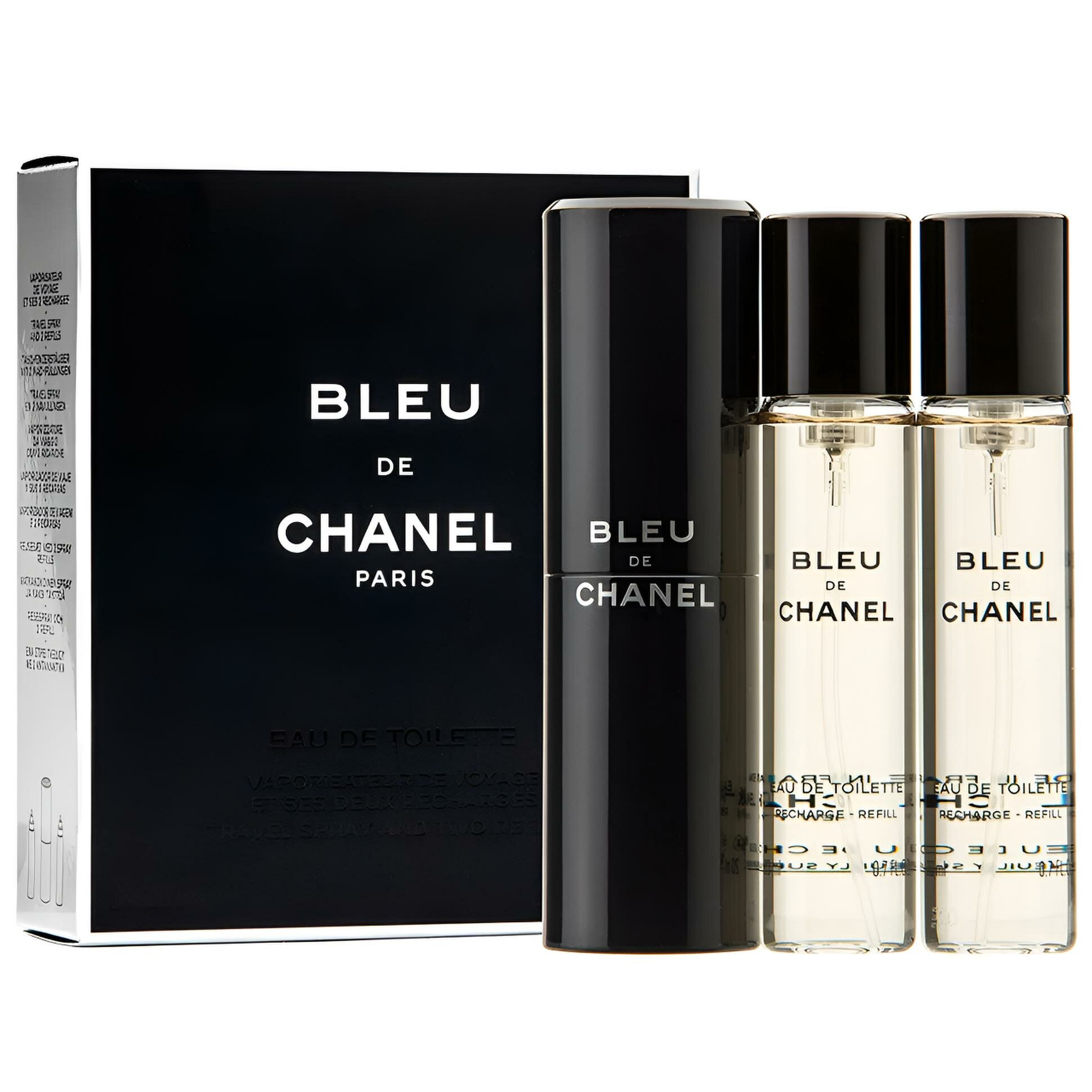 Chanel мужская туалетная вода Bleu De Chanel Travel Spray And Two Refills, Франция, 3 x 20 мл