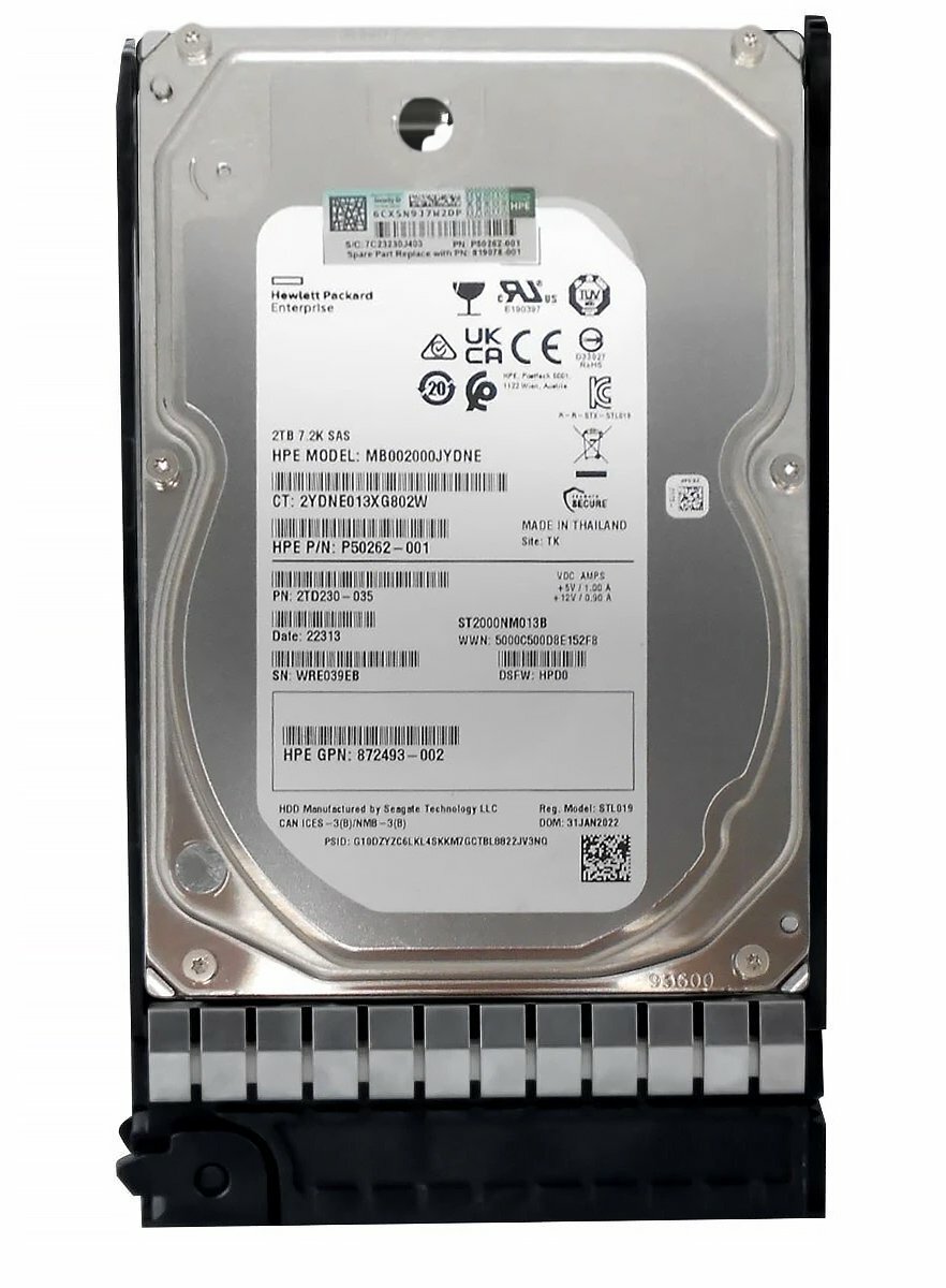 Жесткий диск HP 2Tb 7200 SAS 3.5" HDD P50262-001