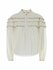 Блуза Isabel Marant Doane ruffled blouse, размер 36, бежевый/белый