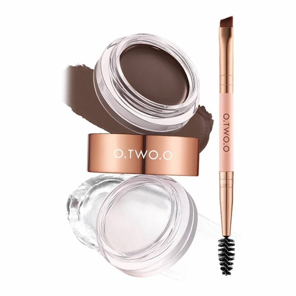 Помада для бровей O.TWO.O Eyebrow Pomade, гель-воск 2 в 1, водостойкая, стойкая кремовая текстура