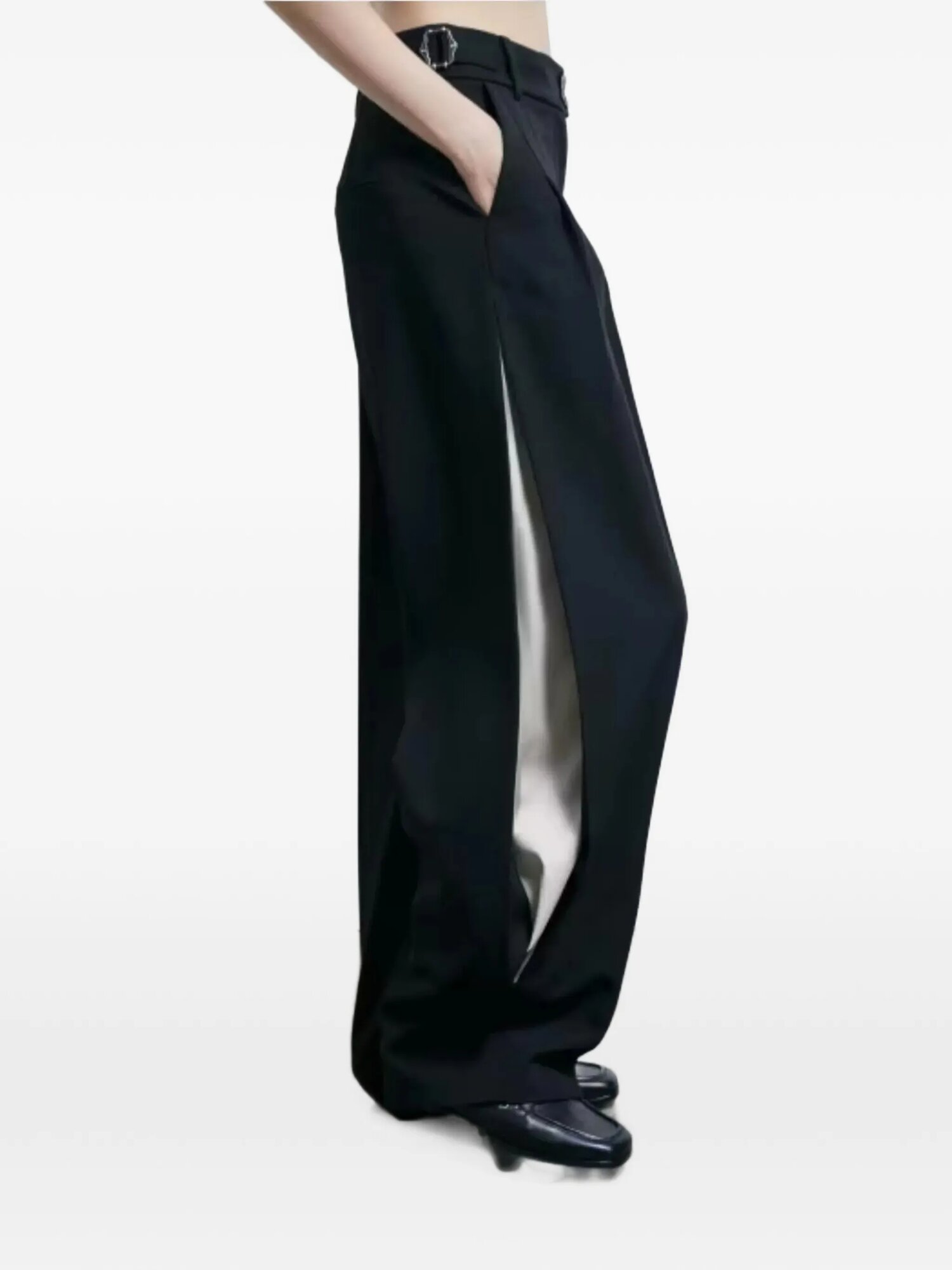 Брюки Buckle-detail side-slit trousers