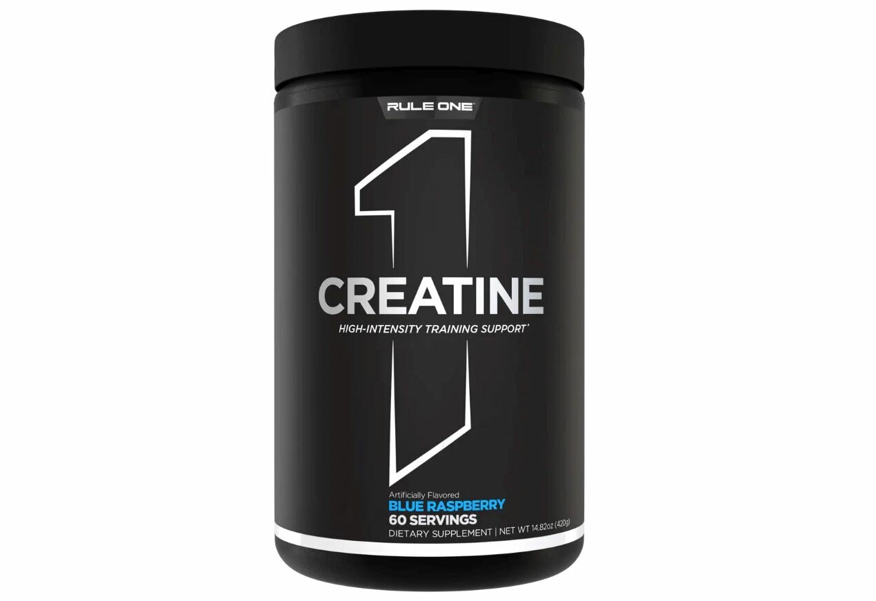 Rule One (R1), Creatine monohydrate, Креатин моногидрат, 60 порций, 420 гр. Голубая малина