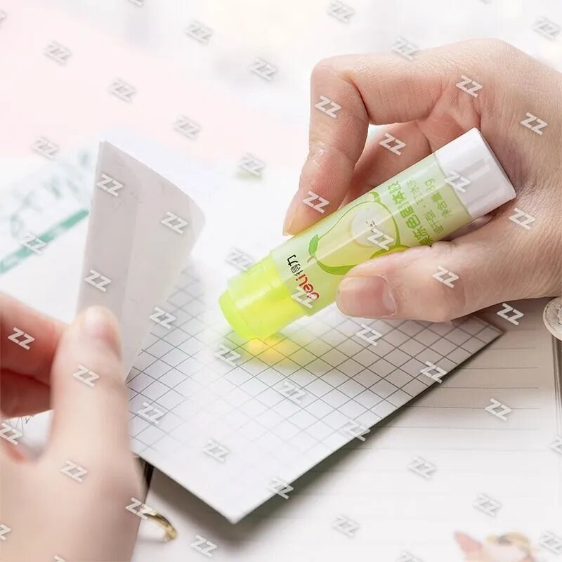 Клей-карандаш Deli с высокой адгезией, 8 г, прозрачный, смываемый, для детей и офиса