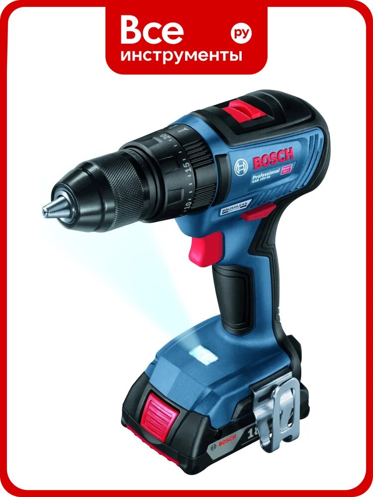 Аккумуляторная ударная дрель-шуруповерт Bosch GSB 18V-50 06019H5120