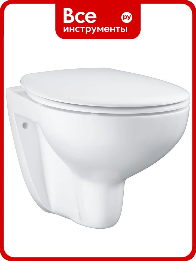 Подвесной унитаз с сиденьем с микролифтом Grohe Bau Ceramic 39351000