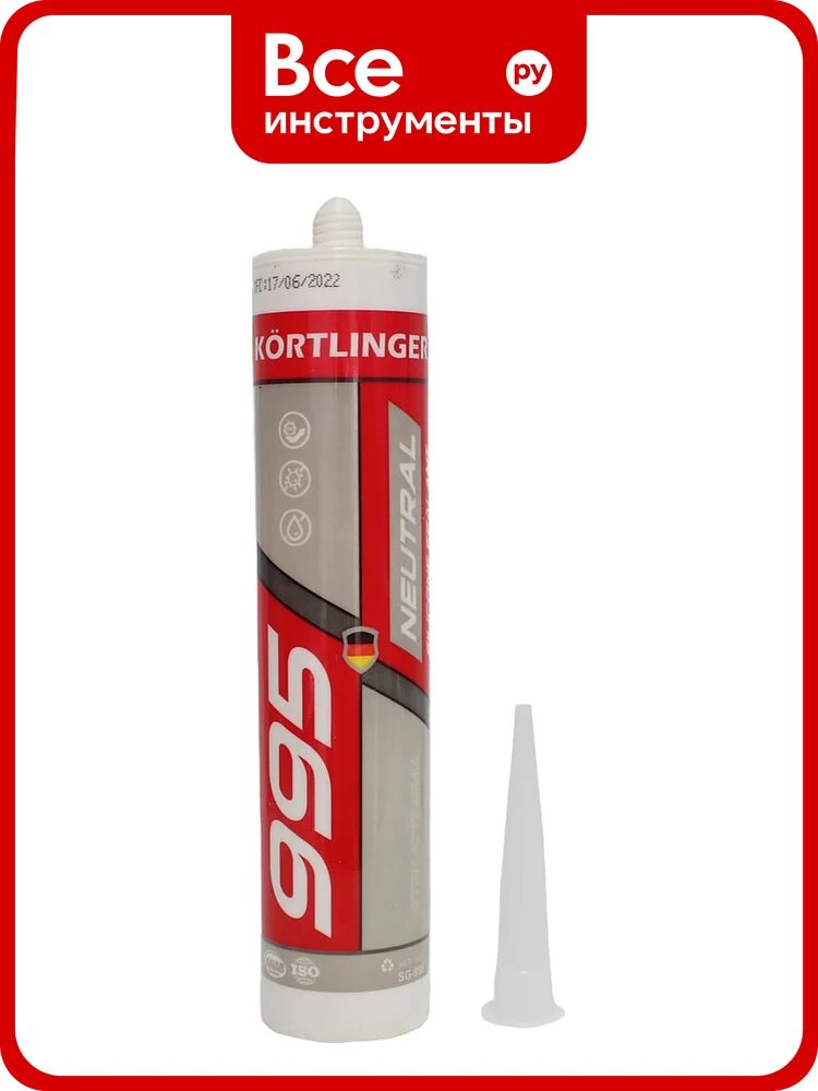 Силиконовый клей герметик нейтральной вулканизации Kortlinger SG995 Прозрачный,