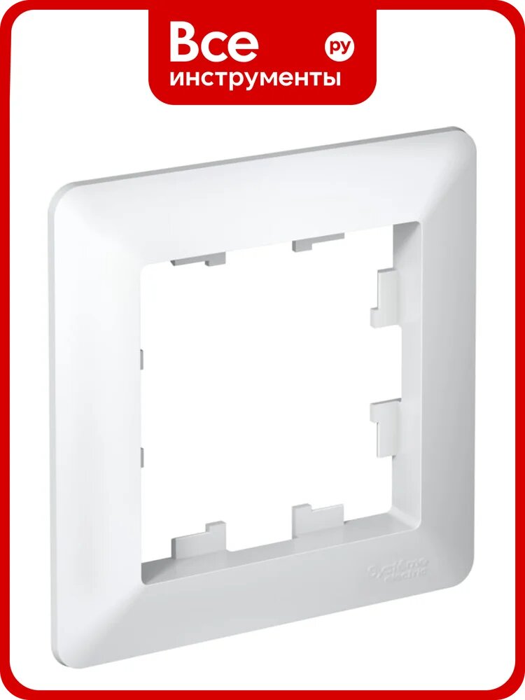 Рамка Systeme Electric ATLASDESIGN AIR 1-постовая, белый/дымчатый белый ATN220101