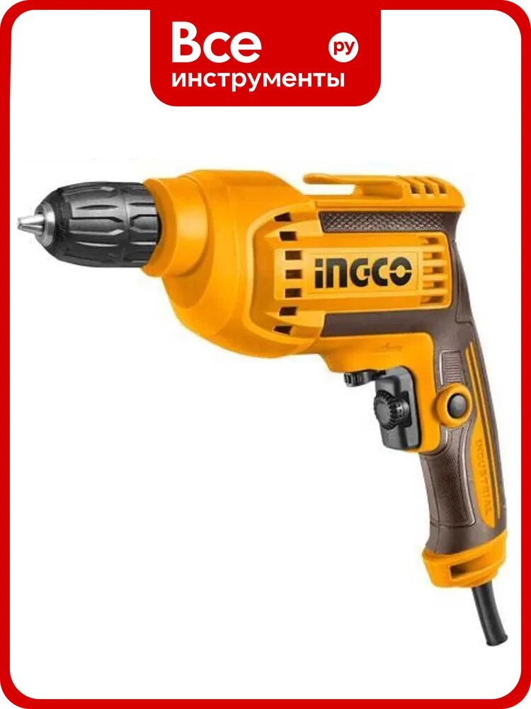 Дрель INGCO Industrial ED550382, безударная, быстрозажимной патрон, 550 Вт