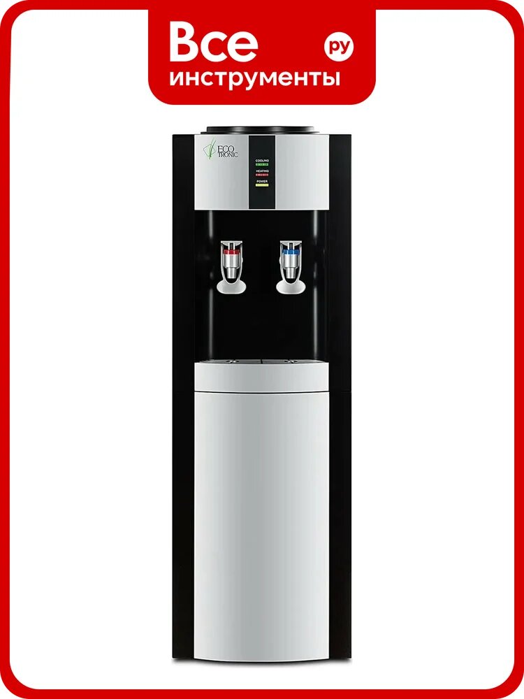 Кулер для воды Ecotronic H1-L ETK6134, компрессорный, с подсветкой, черный