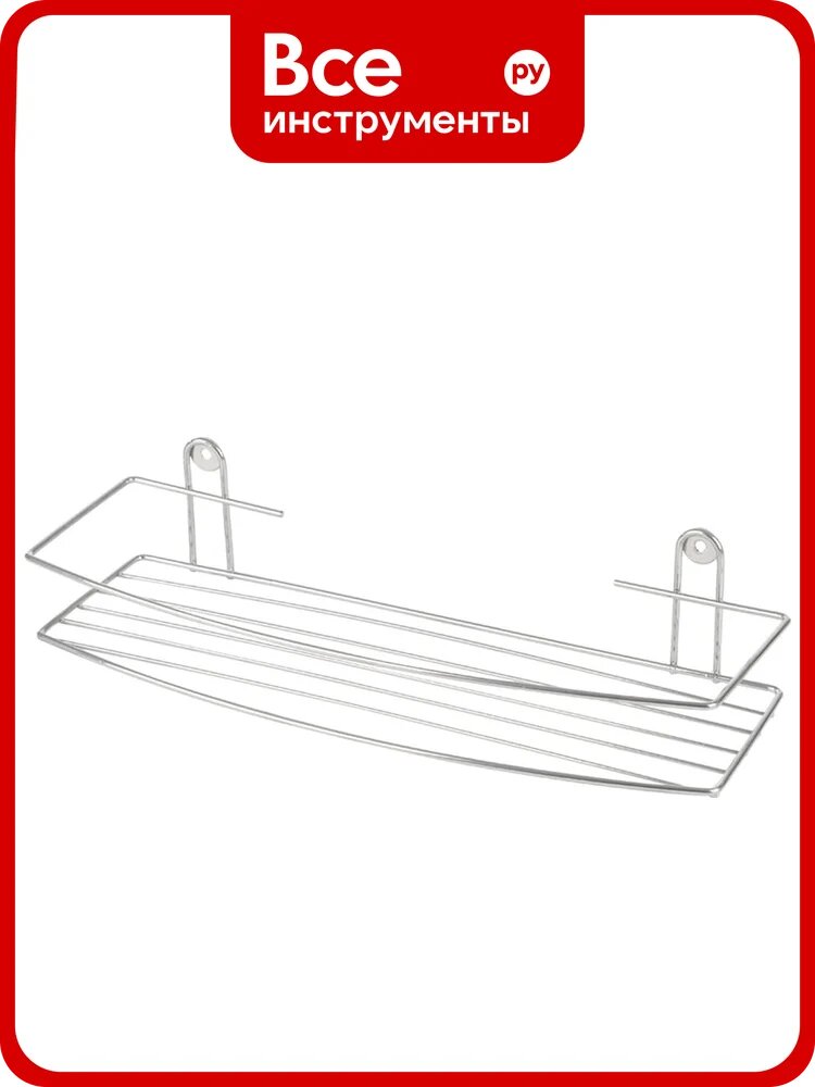Настенная полка Рыжий кот Lecco 7,5*35*13 см хром 310850, 7,5х35х13 см, зеркальный хром
