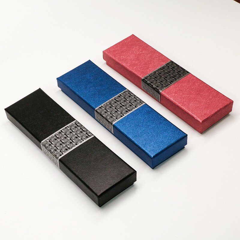 Черный пенал для ручек с логотипом, размеры 18x5x2 см, для бизнес-офиса