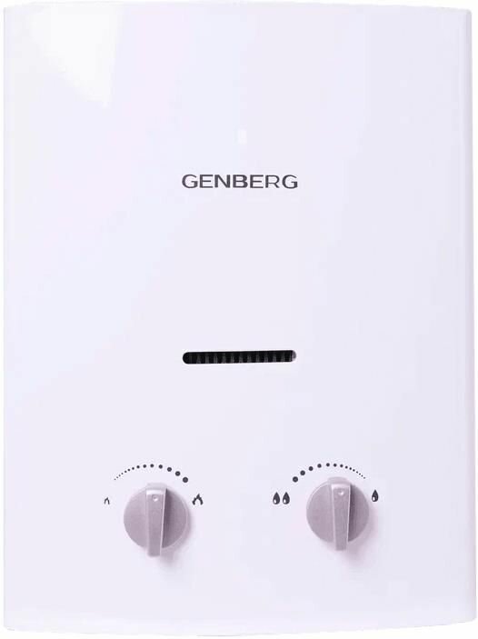 GENBERG Водонагреватель проточный газовый 105.01 Бездымоходная, белый