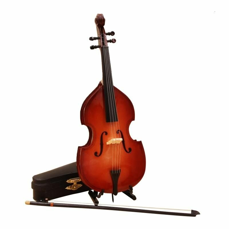 Миниатюрный контрабас с подставкой, - 25 cm