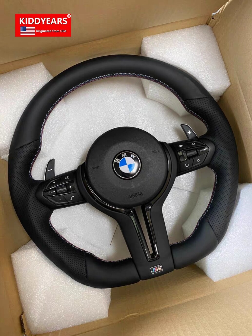 Рулевое колесо в сборе с подогревом для BMW E70, E71, E84, E87, E89, E90, E91, E92, E93 — фото 1