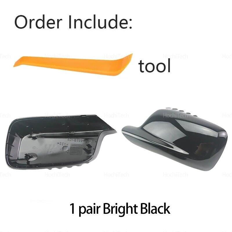 2 шт. крышки зеркал Gloss Black для BMW E46 E65 E66