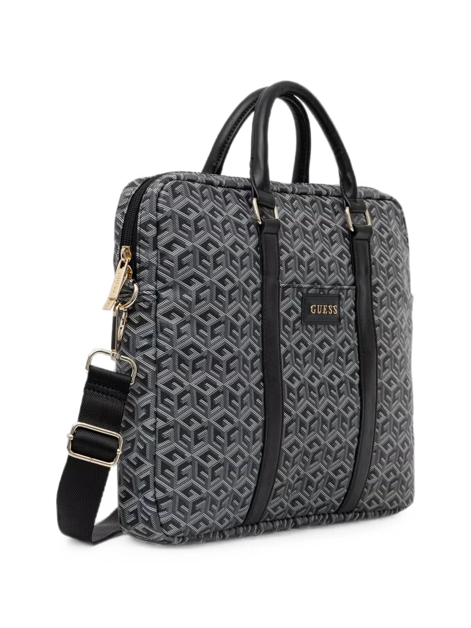 Сумка GUESS Geometric-pattern logo-patch laptop bag — фото 1