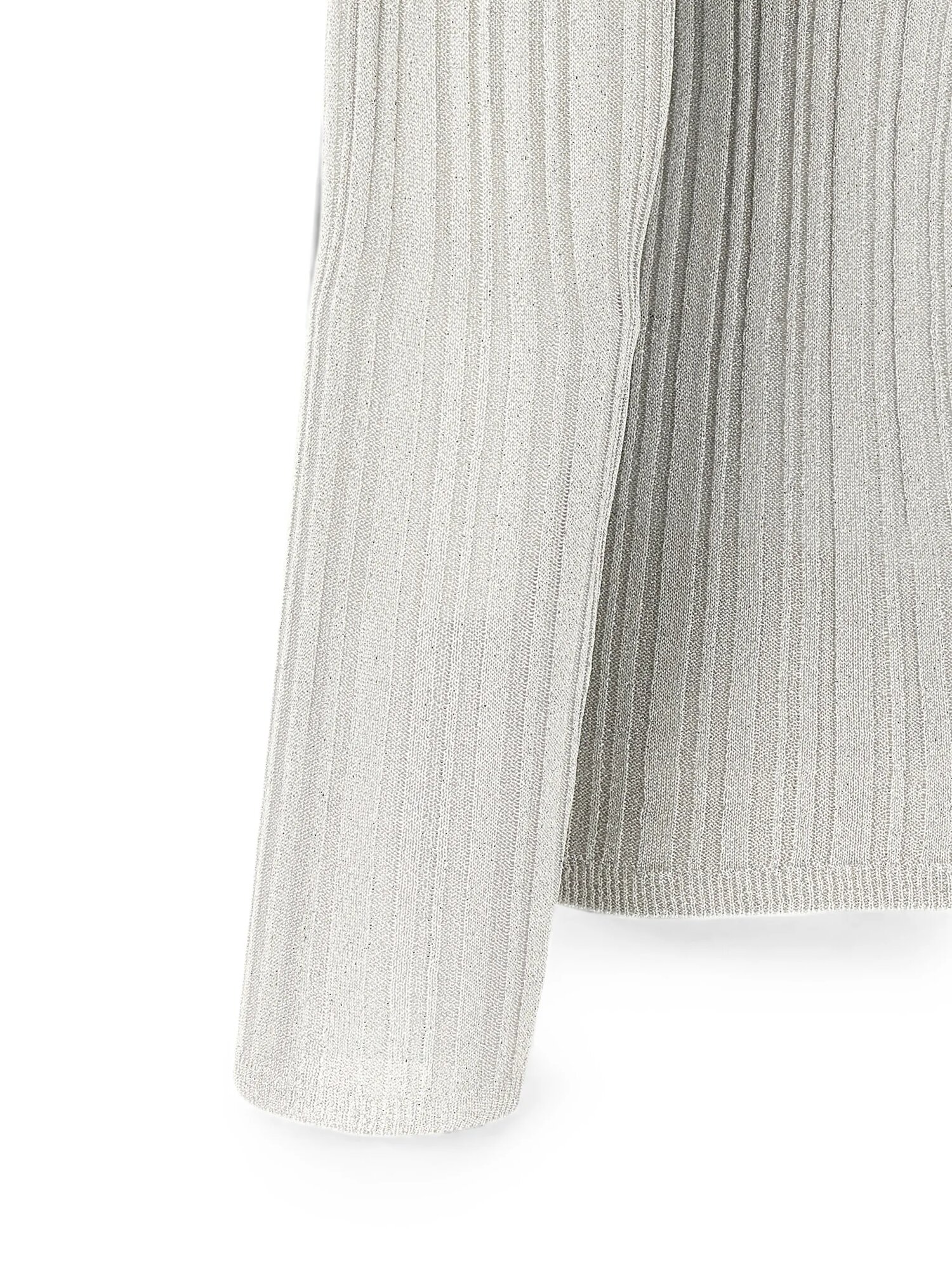 Свитер FABIANA FILIPPI Ribbed mock-neck sweater, размер 42, , бежевый/белый — фото 1