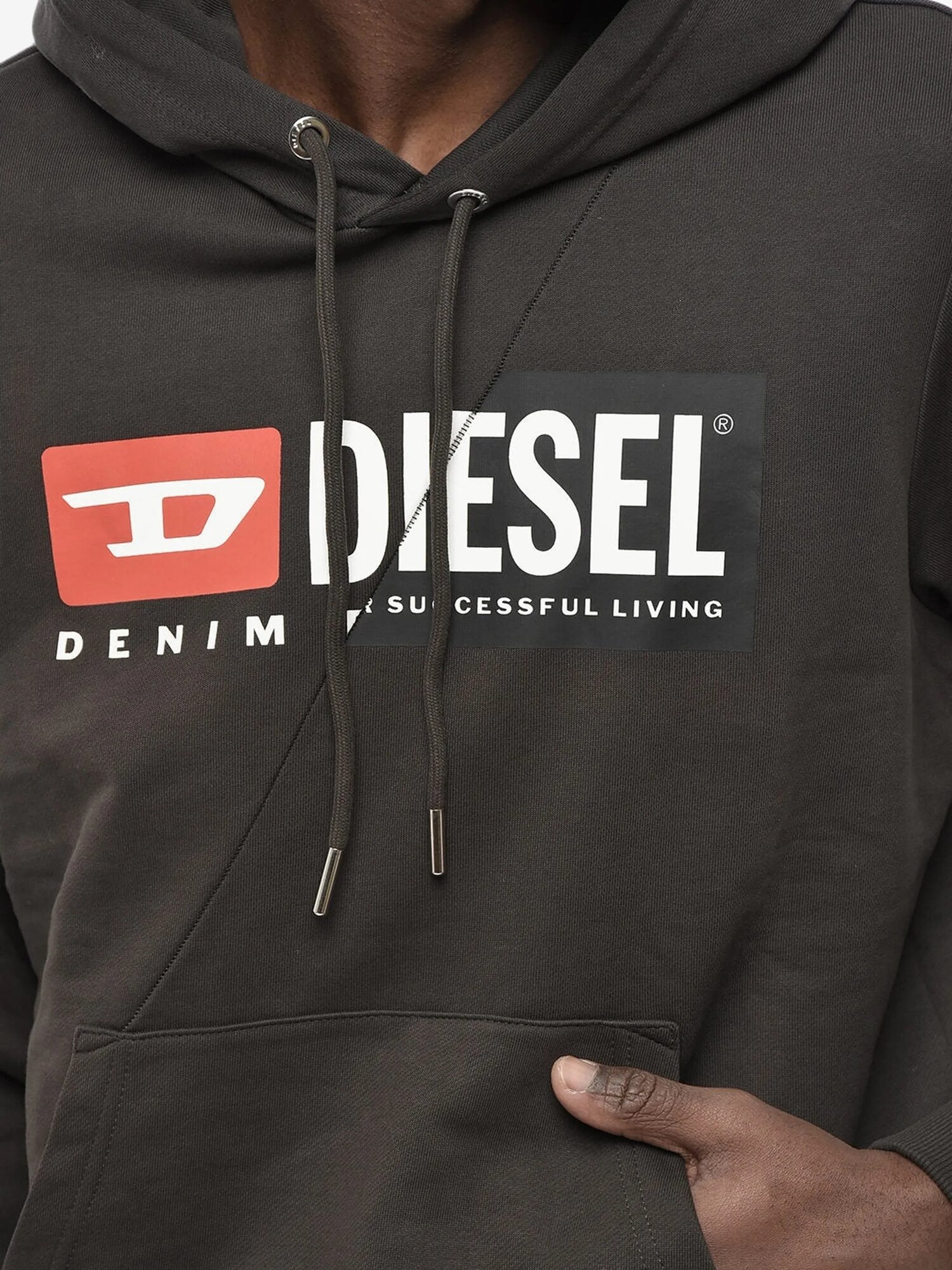 Худи DIESEL Logo-print hoodie, размер M — фото 1