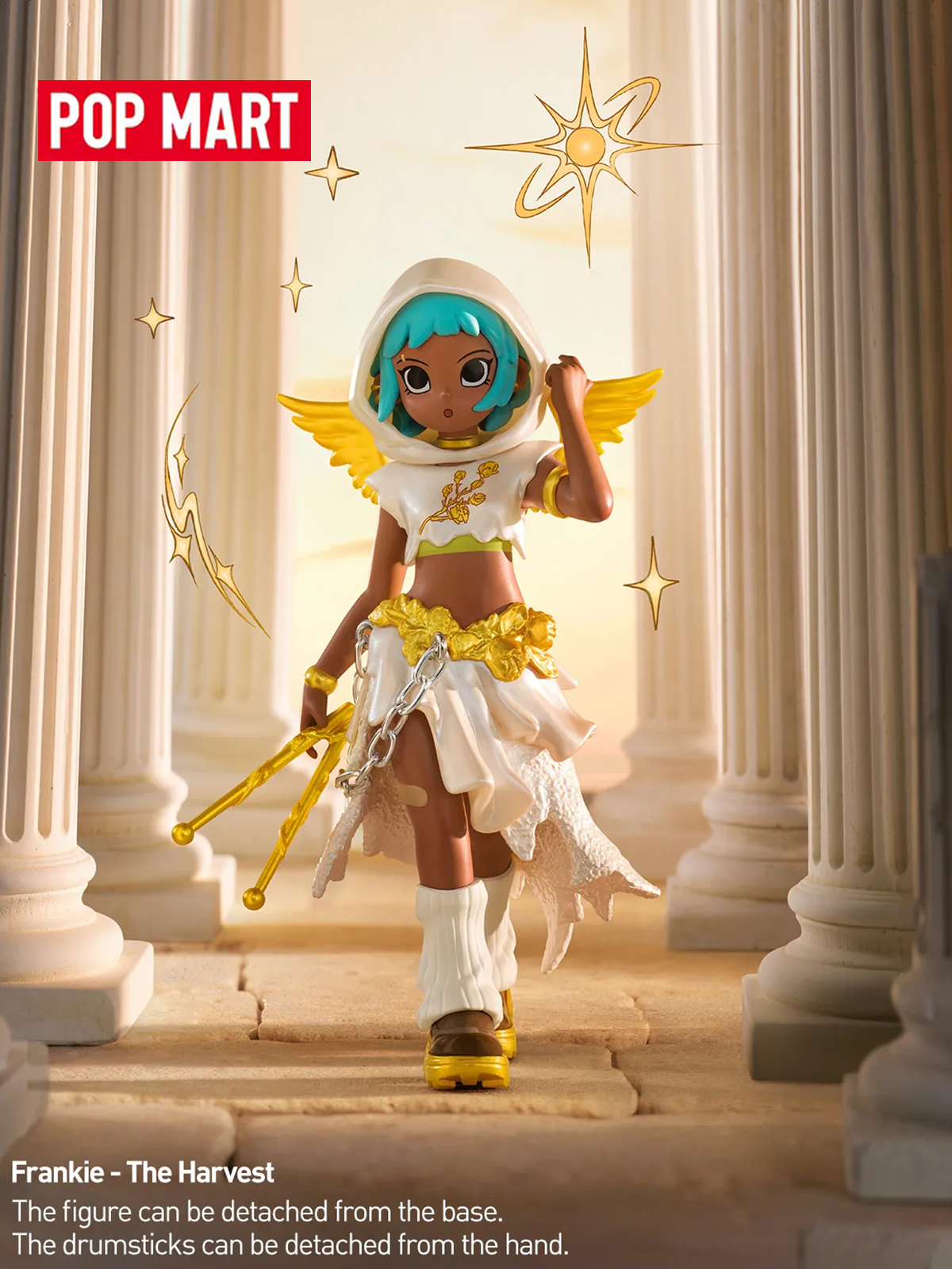 Коллекционная фигурка POP MART Peach Riot Power Chords Series Figures-Frankie The Harvest，пластик