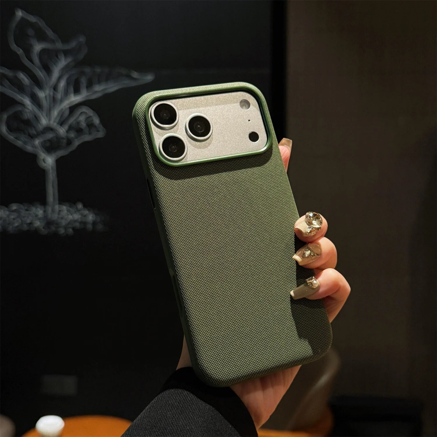 Оригинальный Чехол Для iPhone Из Ткани С Технологией Soft iPhone17 Pro, Зеленый, Green With Box