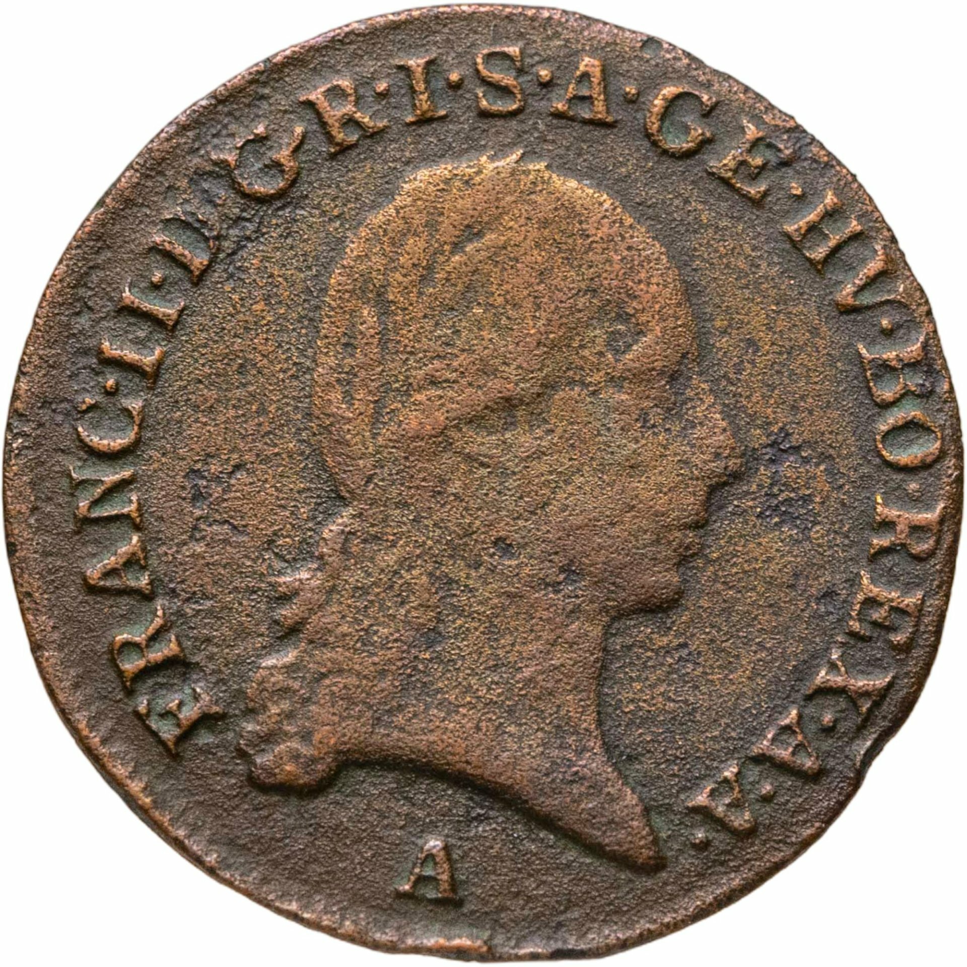 Австрия 1/2 крейцера 1800, Медь, в сохранности F