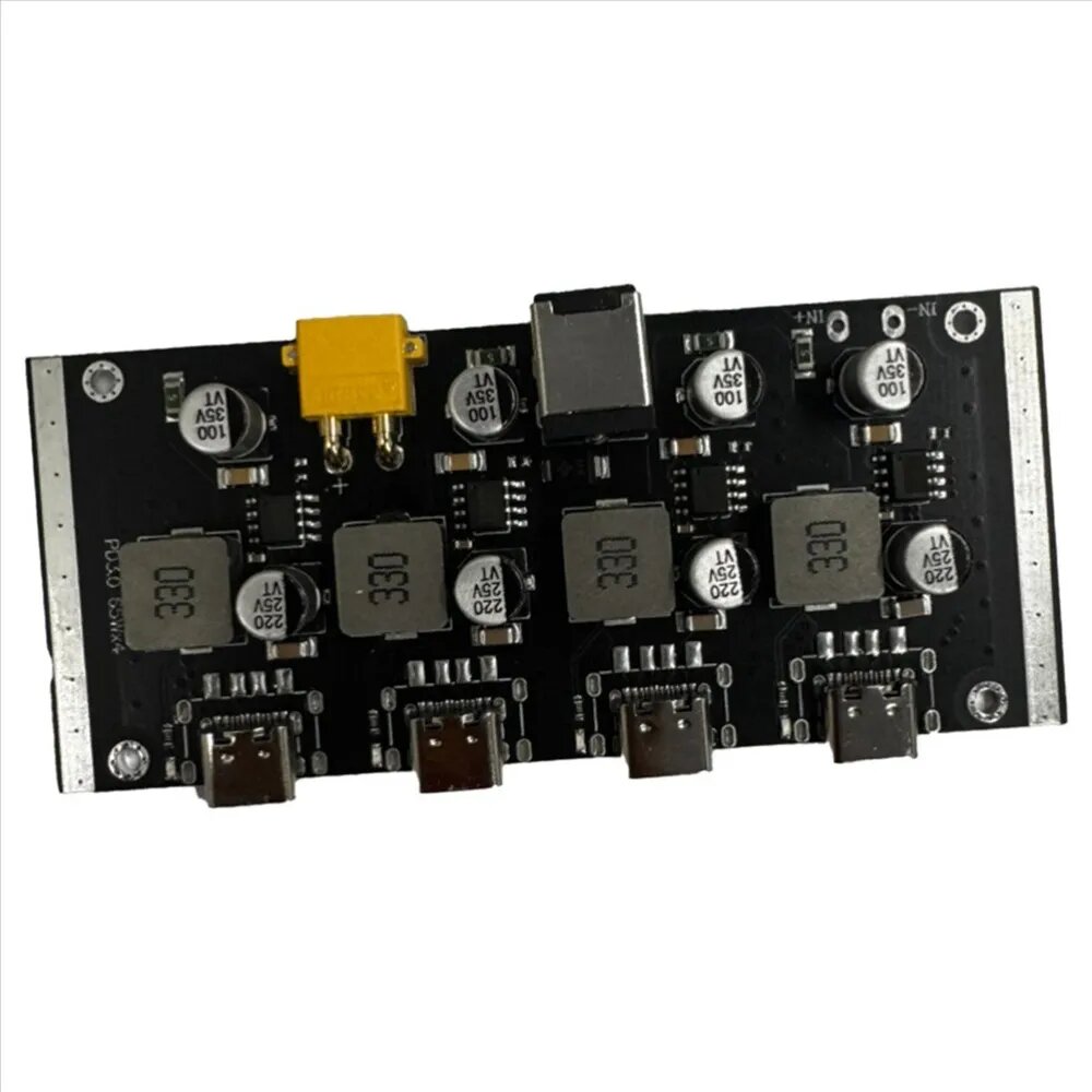 Модуль Быстрой Зарядки PD65W 4-Way Fast Charger PD3.0/2.0 QC3.0/2.0 FCP AFC Type-C DC12-30V Плата Для