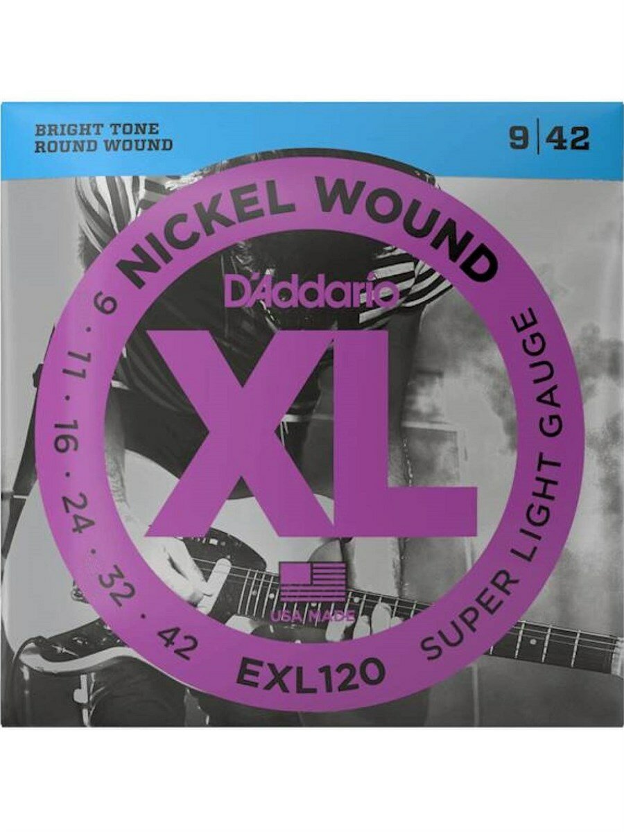 Струны для электрогитары D`Addario EXL120