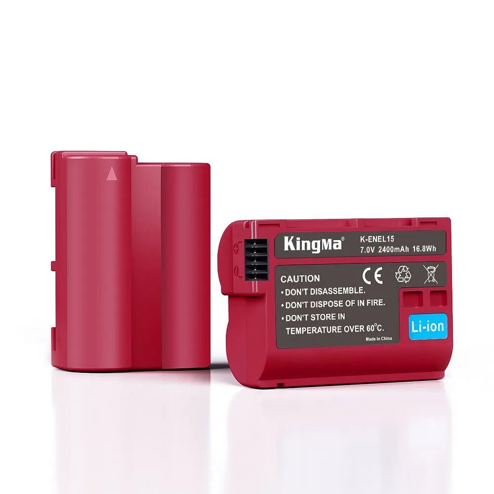 Аккумулятор для Nikon Z8; Z7 II; Z6 III; Z5; D850; D780; D7500 / KingMa EN-EL15 (2400mAh) + защитный кейс