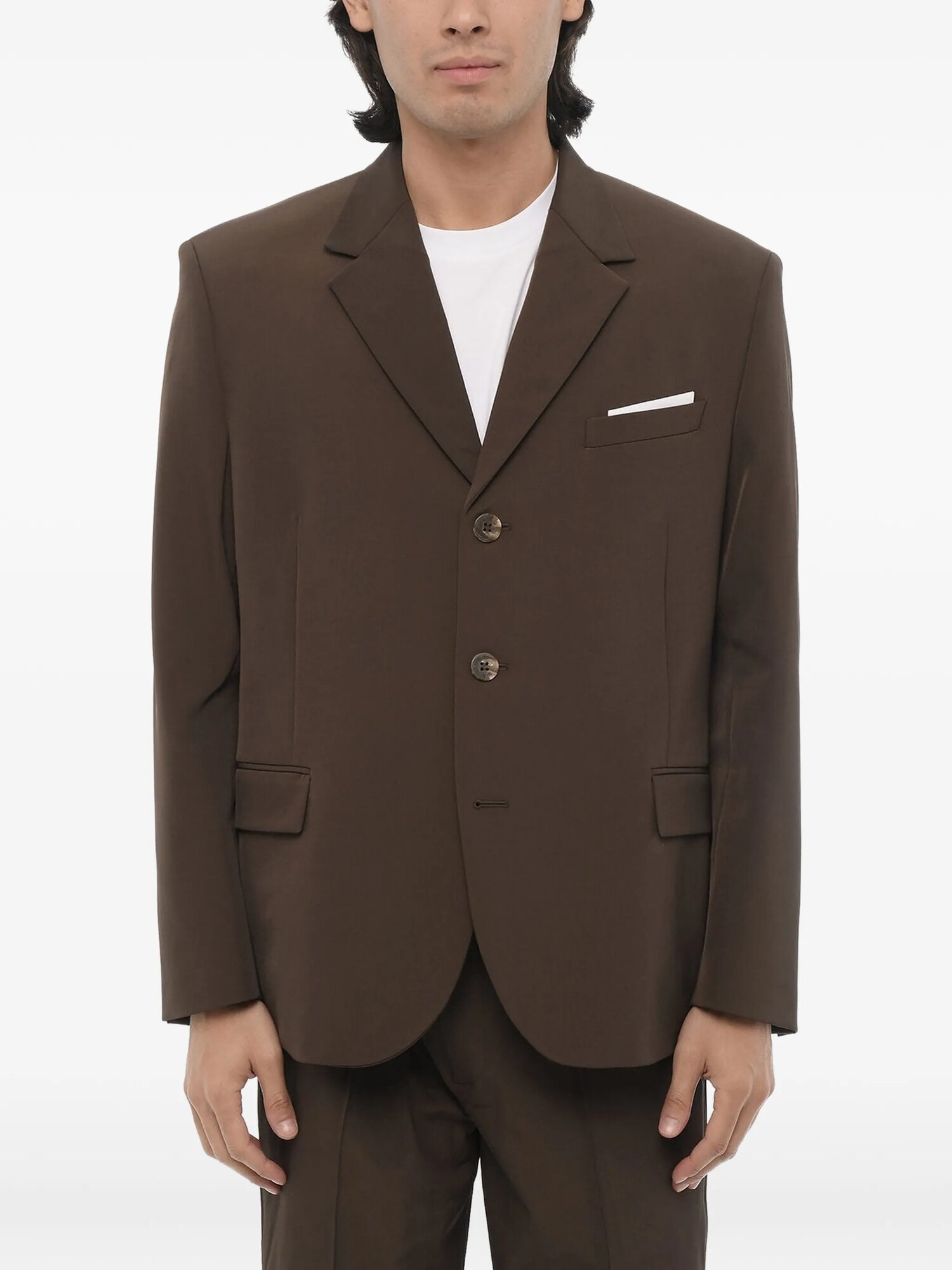 Пиджак Notch-lapel single-breasted blazer