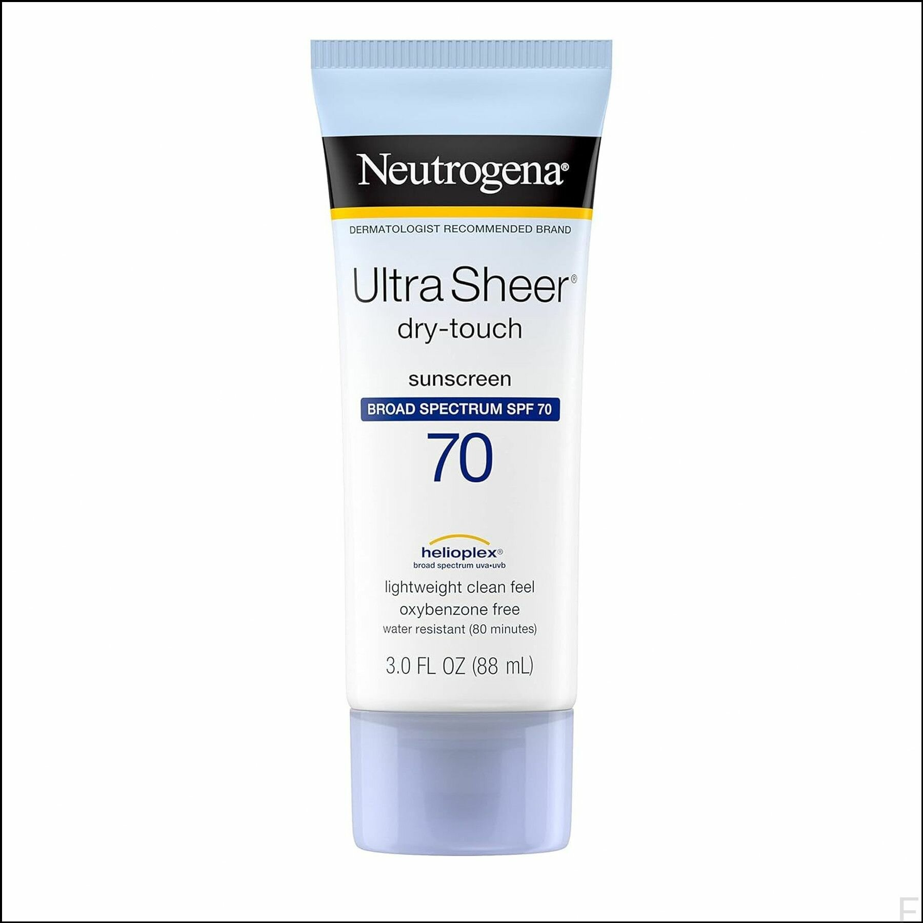 Neutrogena Ultra Sheer Dry-Touch Водостойкий и нежирный солнцезащитный лосьон широкого спектра действия SPF 70, 3 унции SPF 70 водостойкий