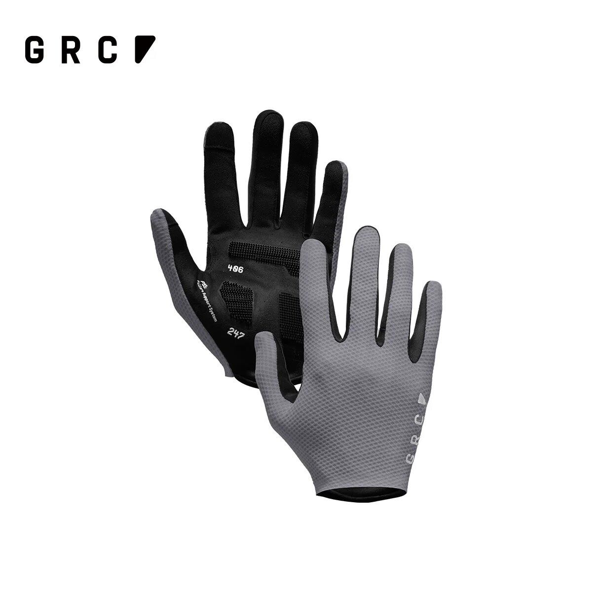 GRC Велоперчатки с сенсорным экраном для MTB и шоссейных велосипедов Черный, M, Grey
