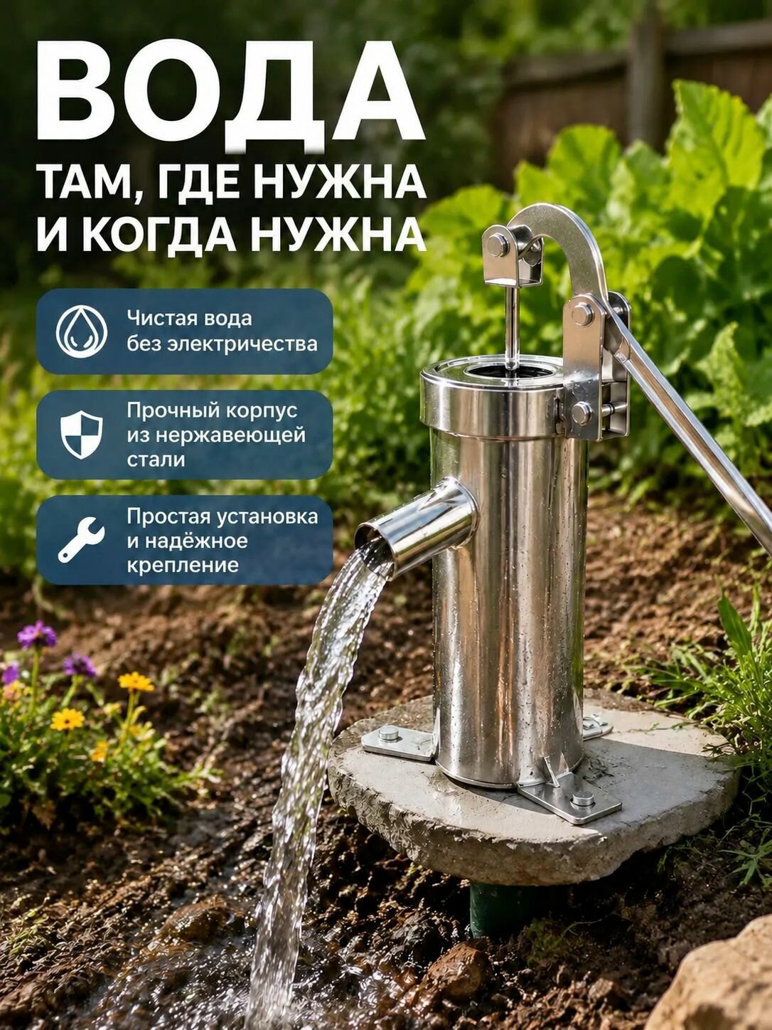 Садовая колонка для воды