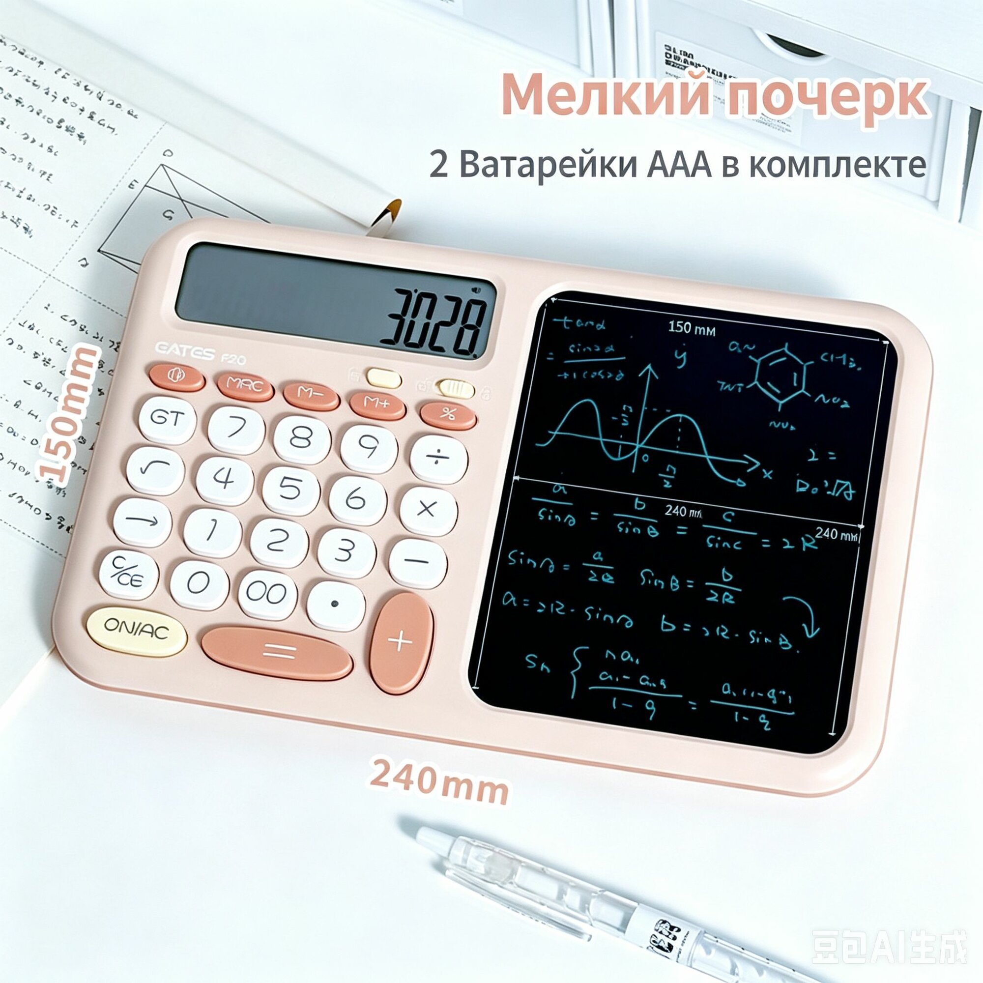Калькулятор с электронной доской, голосовой сопровождение, тонкий почерк, для офиса и учебы