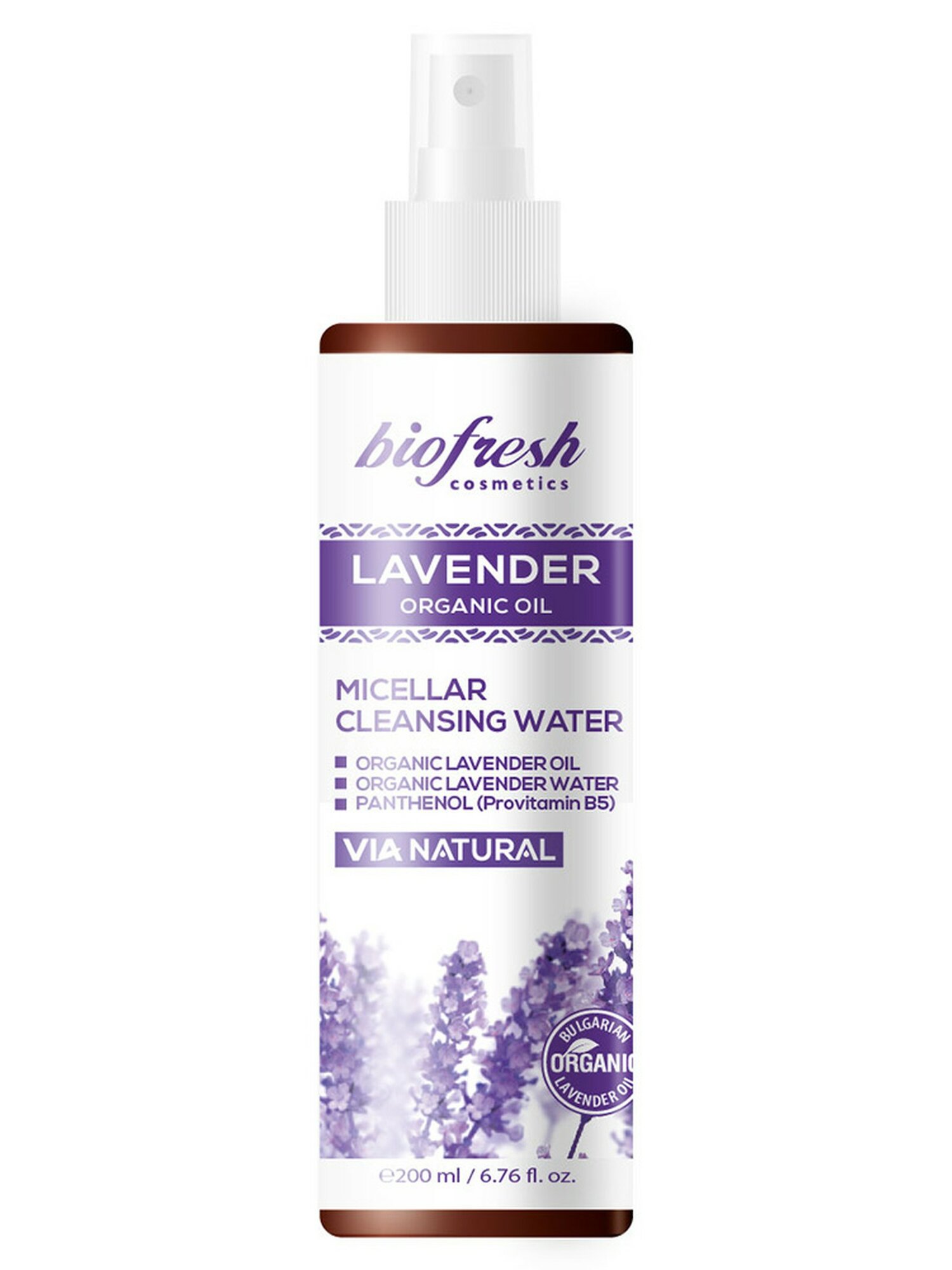 BIOFRESH LAVENDER ORGANIC OIL мицеллярная вода очищающая 200МЛ