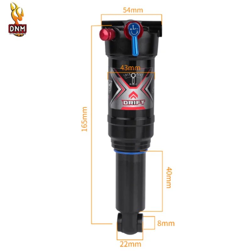 Амортизатор DNM TRU-8RC, 165mm, горный велосипед