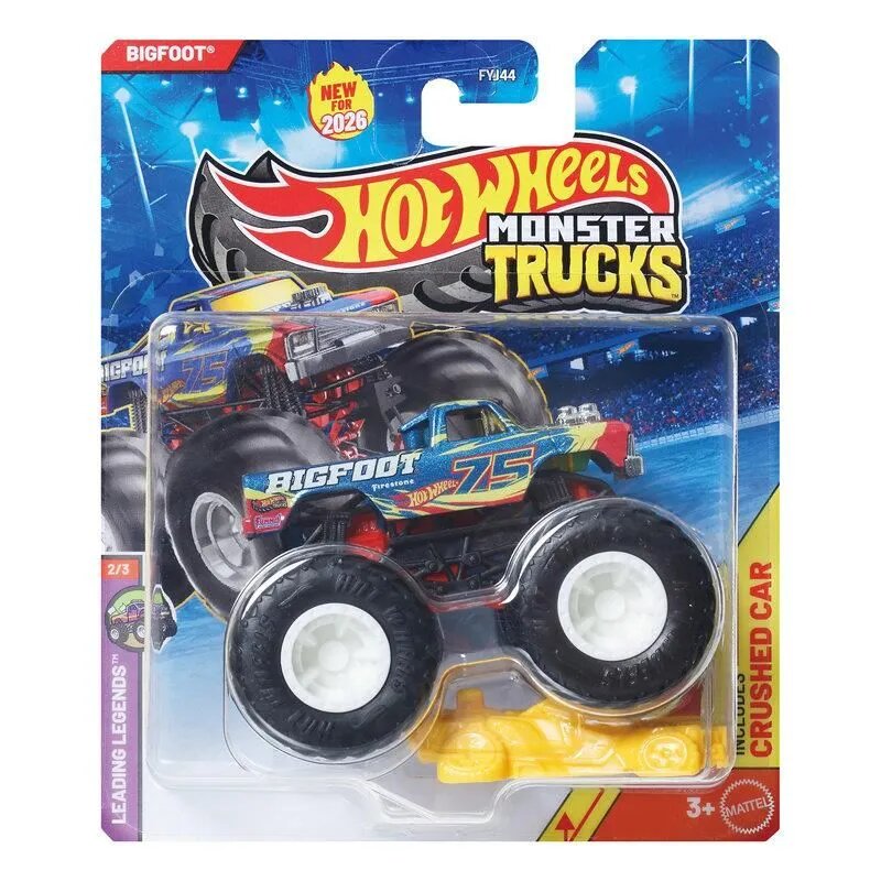 Машинка Hot Wheels Monster Trucks Bigfoot, Легендарные машины, новинка 2026, FYJ44
