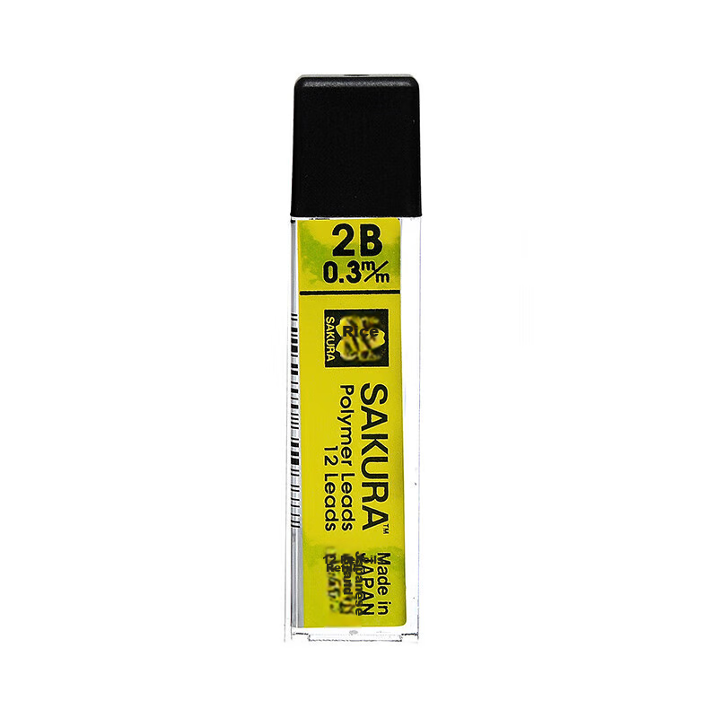 Japanese Sakura Anti-Breaking Mechanical Pencil Lead Refills, Durable And Not Easily Broken, 0.3mm 2B