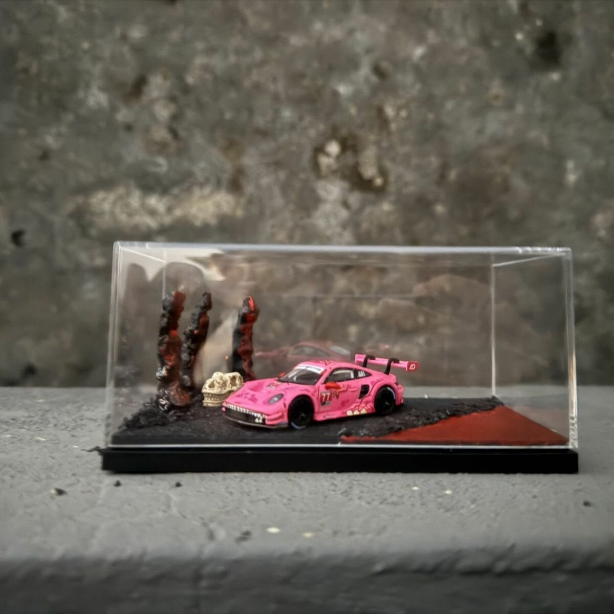 Car Bay Гараж для машинок 1:64. ручная работа (Без модели автомобиля). Игрушечный гараж для моделек. Подарок мальчику