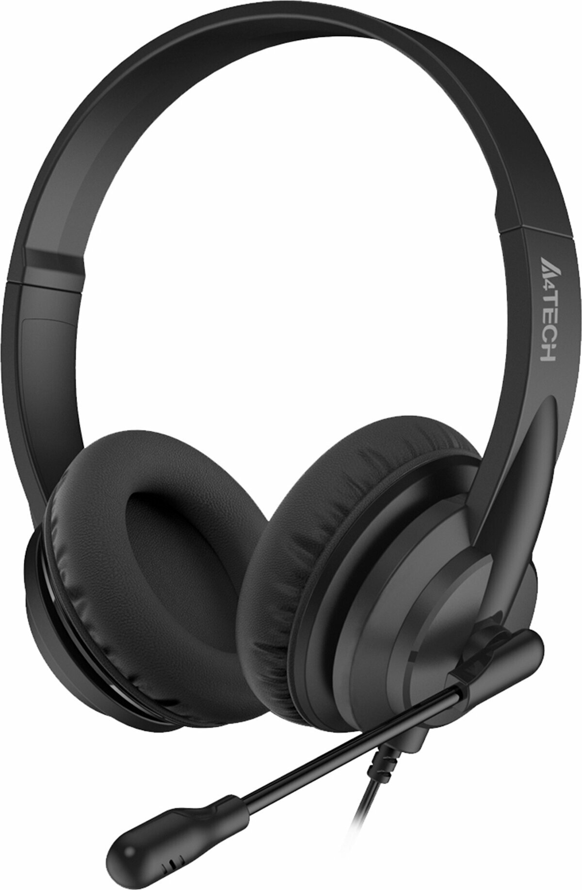 A4Tech Наушники проводные с микрофоном HU-10, USB, черный