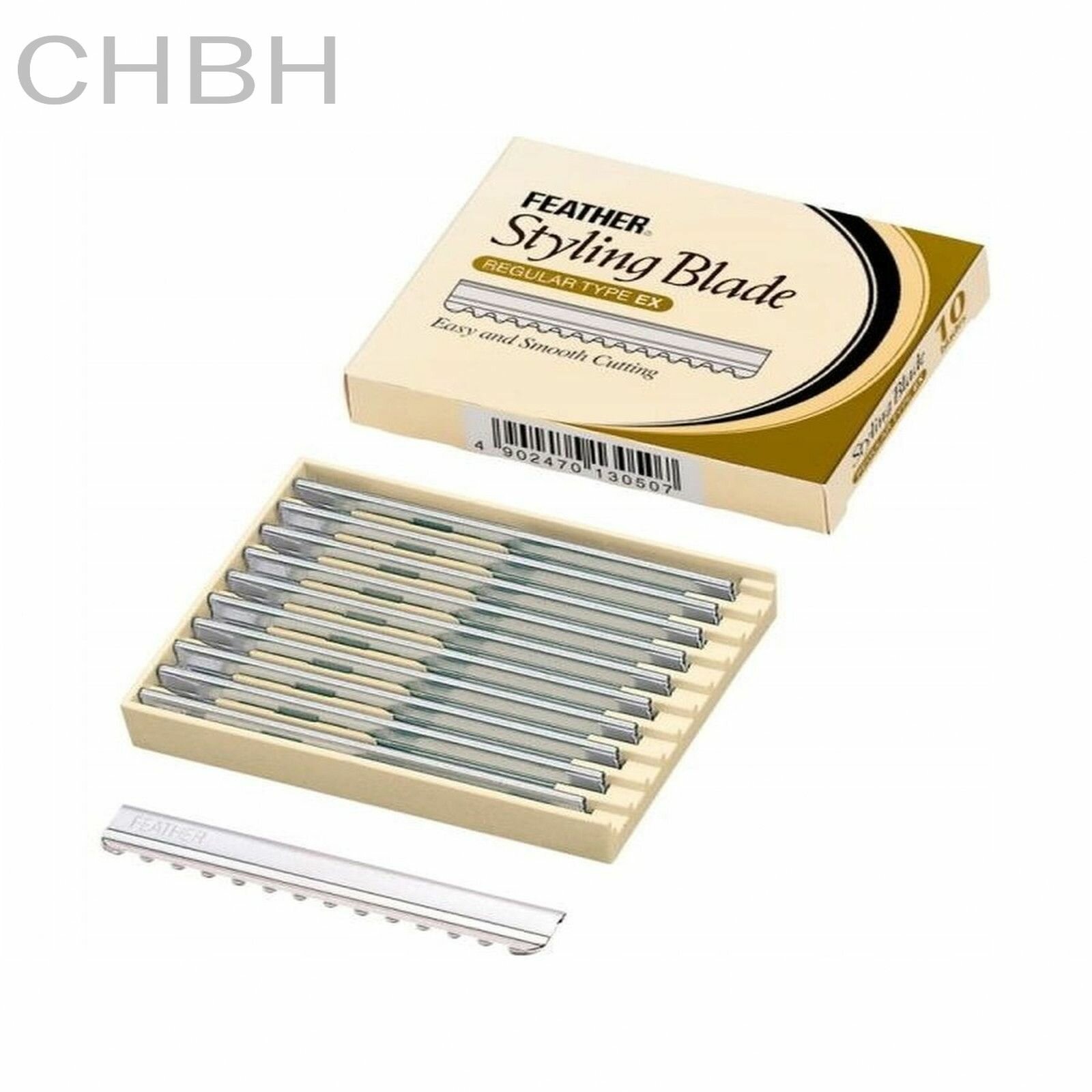 Лезвия Feather Styling Blade 10шт/уп CGEX-10 24002 для парикмахерских бритв-260531- парикмахерские лезвия бритвенные лезвия для бритв