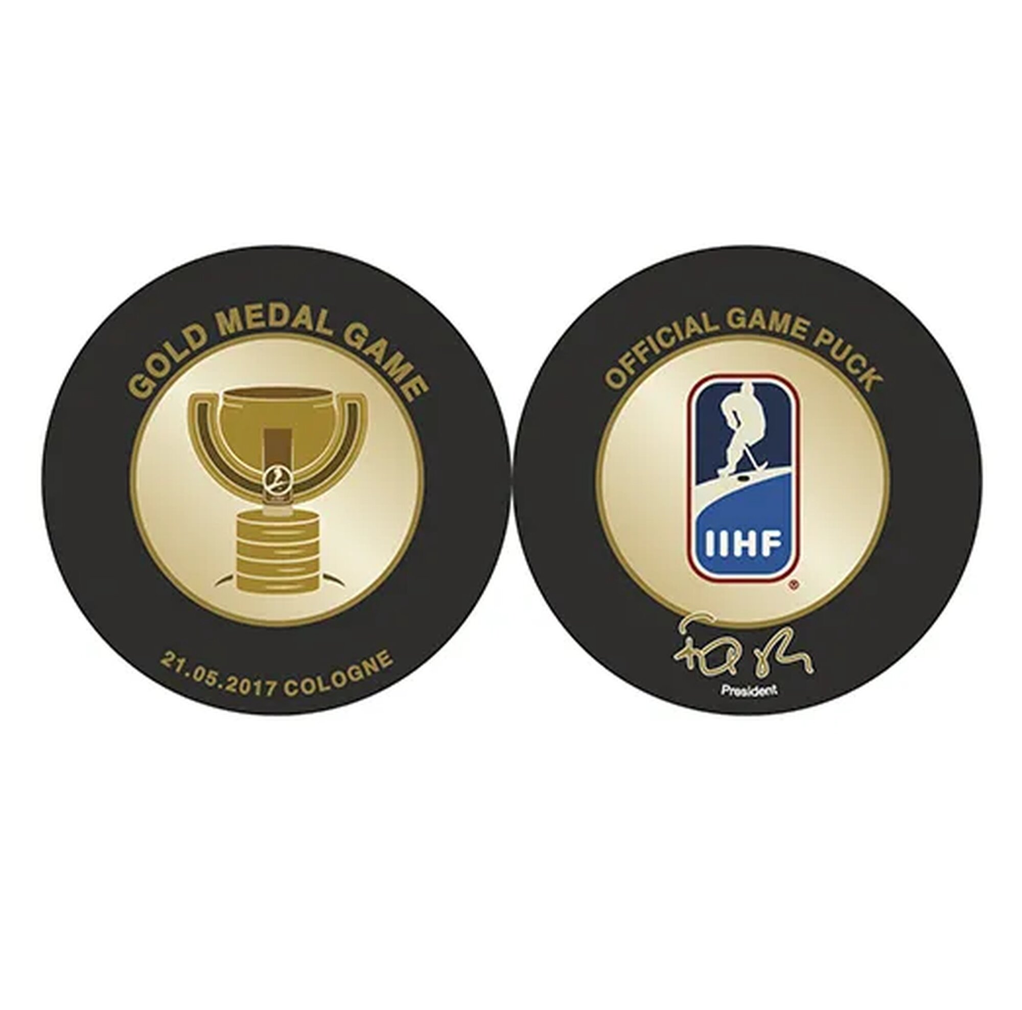 Шайба Rubena ЧМ 2017 GOLOGNE GOLD MEDAL GAME 2-ст, цвет черный