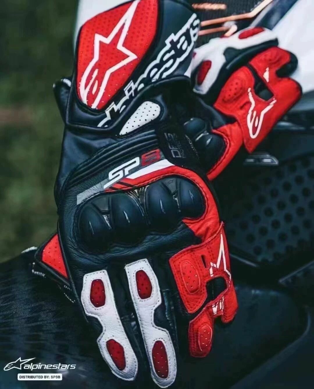 Мотоперчатки ALPINESTARS SP-8 V3 GLOVES (красный, M)