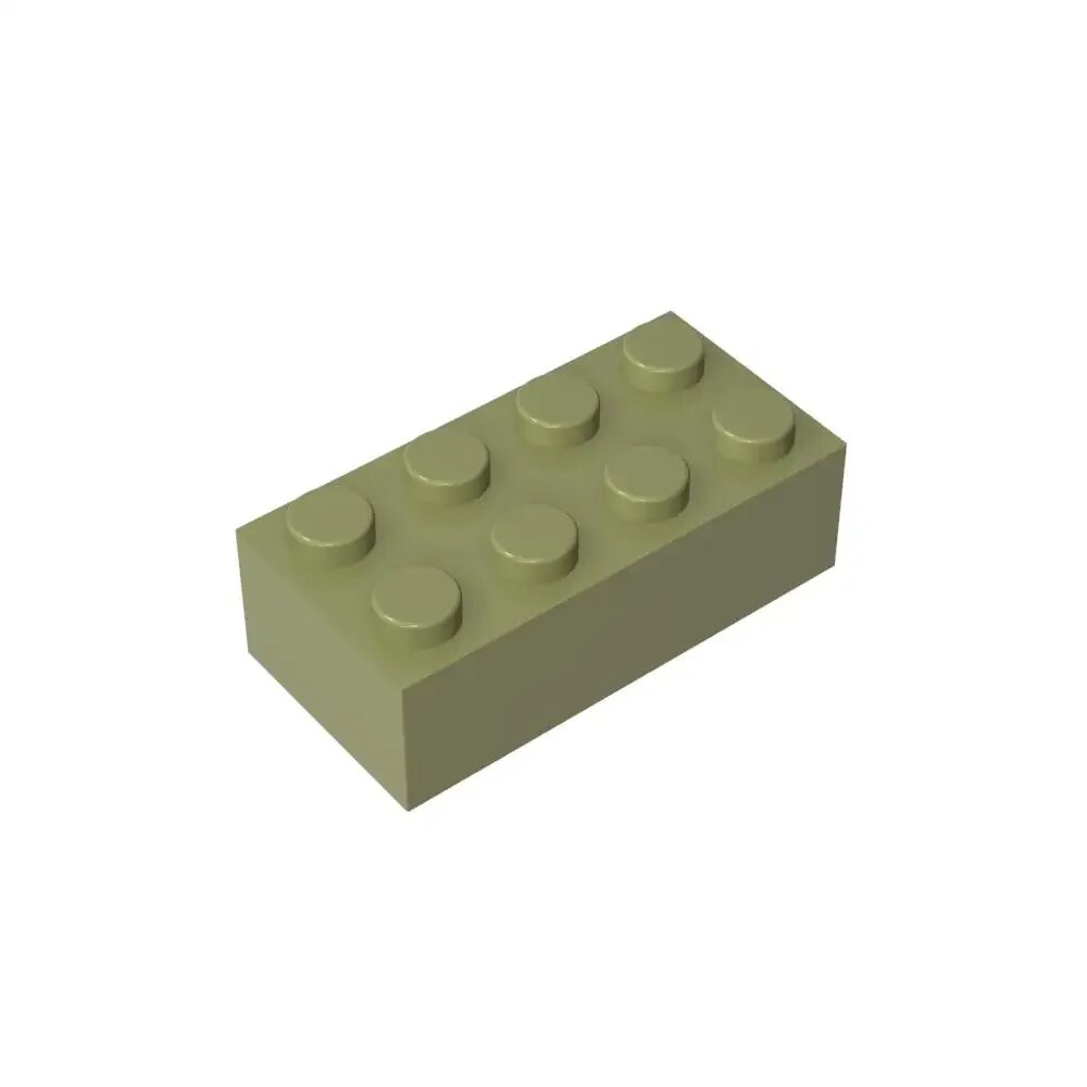 GOBRICKS Кирпичи 2х4 пластик Зеленый, 049