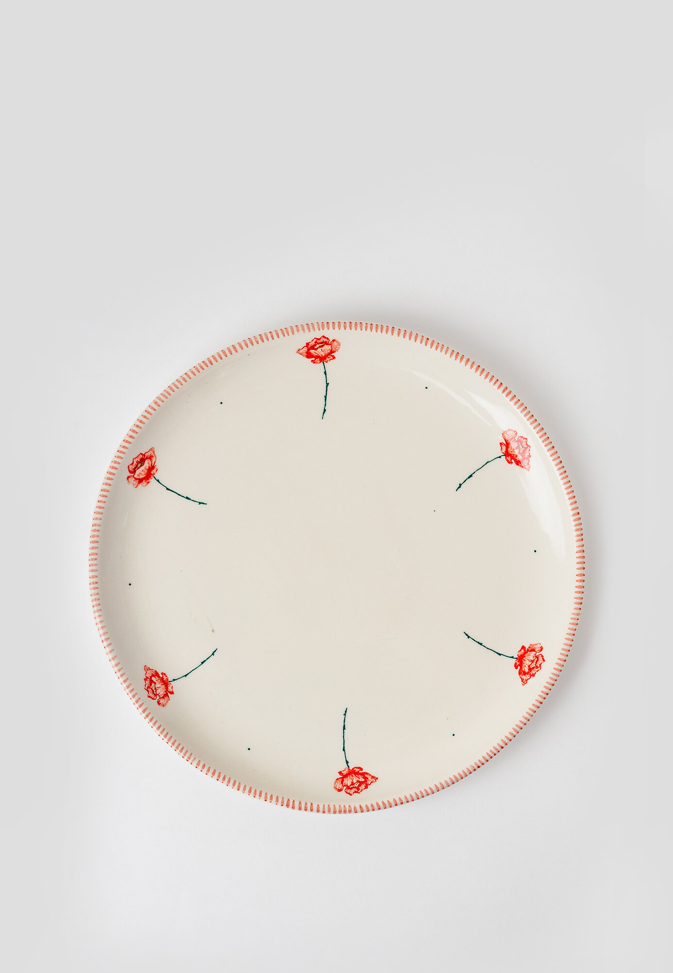 La Palme Artisan Ceramica, Тарелка D240 Авторская Роспись Маки ручная работа